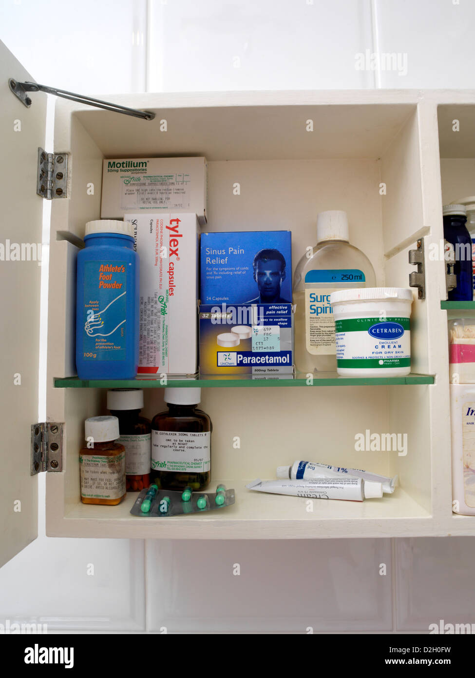 Medicine Cabinet with Drugs Stock Photo - Alamy