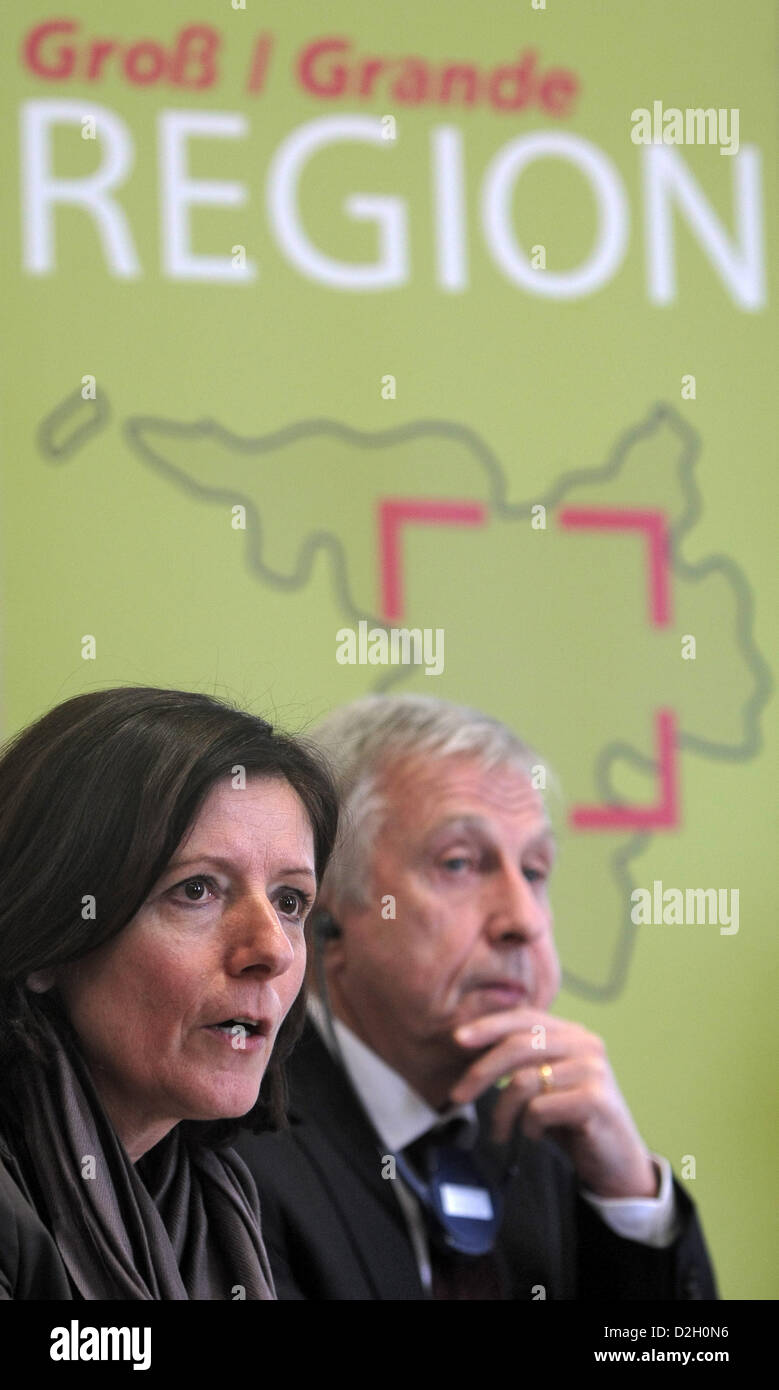 New Premier of Rhineland-Palatinate Malu Dreyer and French politician ...