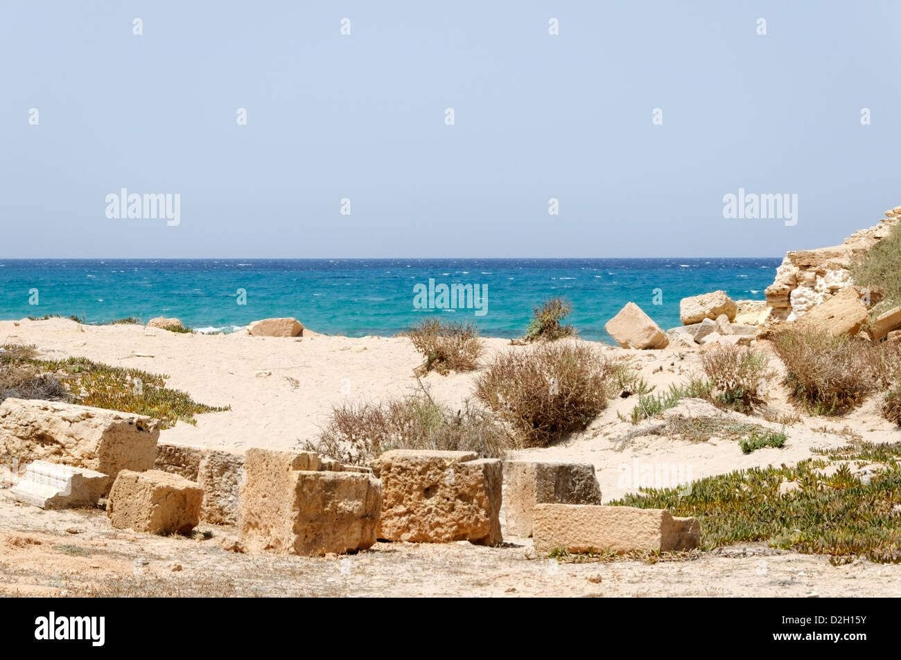 Leptis Magna. Libya. Ruins from the Roman Circus Hippodrome that lays ...
