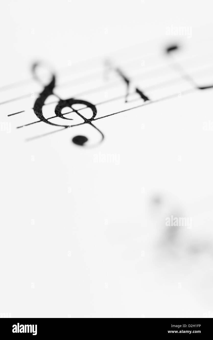 Macro photo of sheet music Stock Photo - Alamy