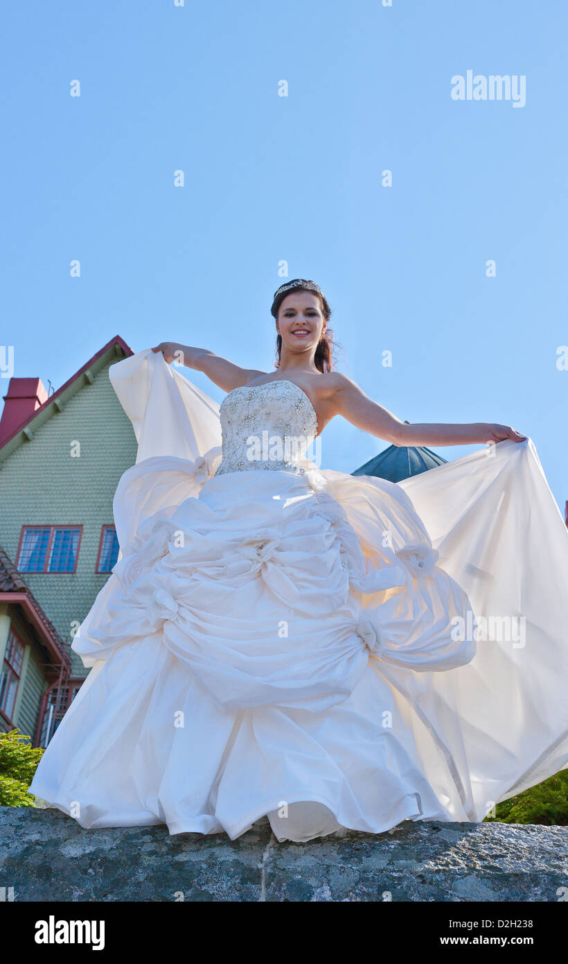 Bride, with fun Stock Photo - Alamy
