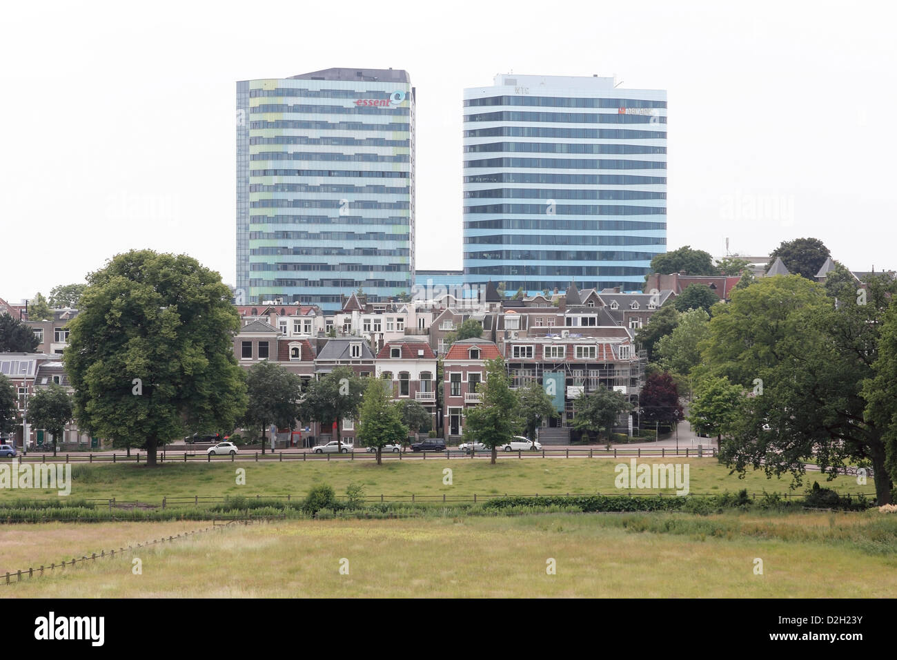 View from park Sonsbeek the historic buildings and modern architecture ...