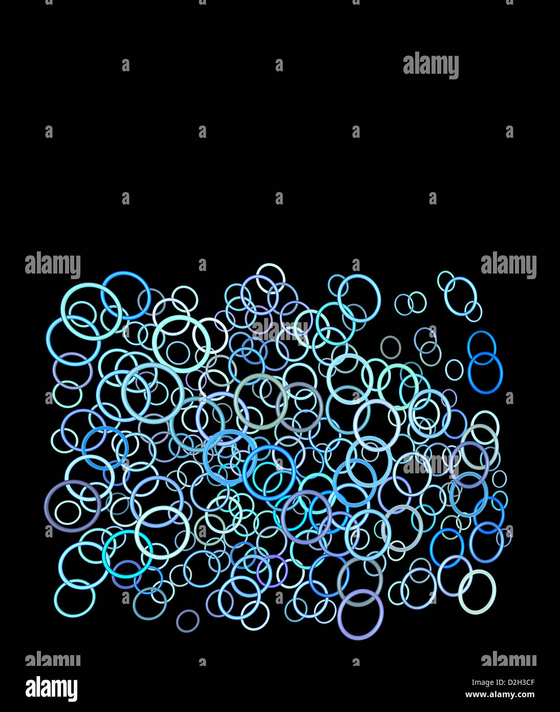 3d blue floating glossy ring torus shape on black Stock Photo - Alamy