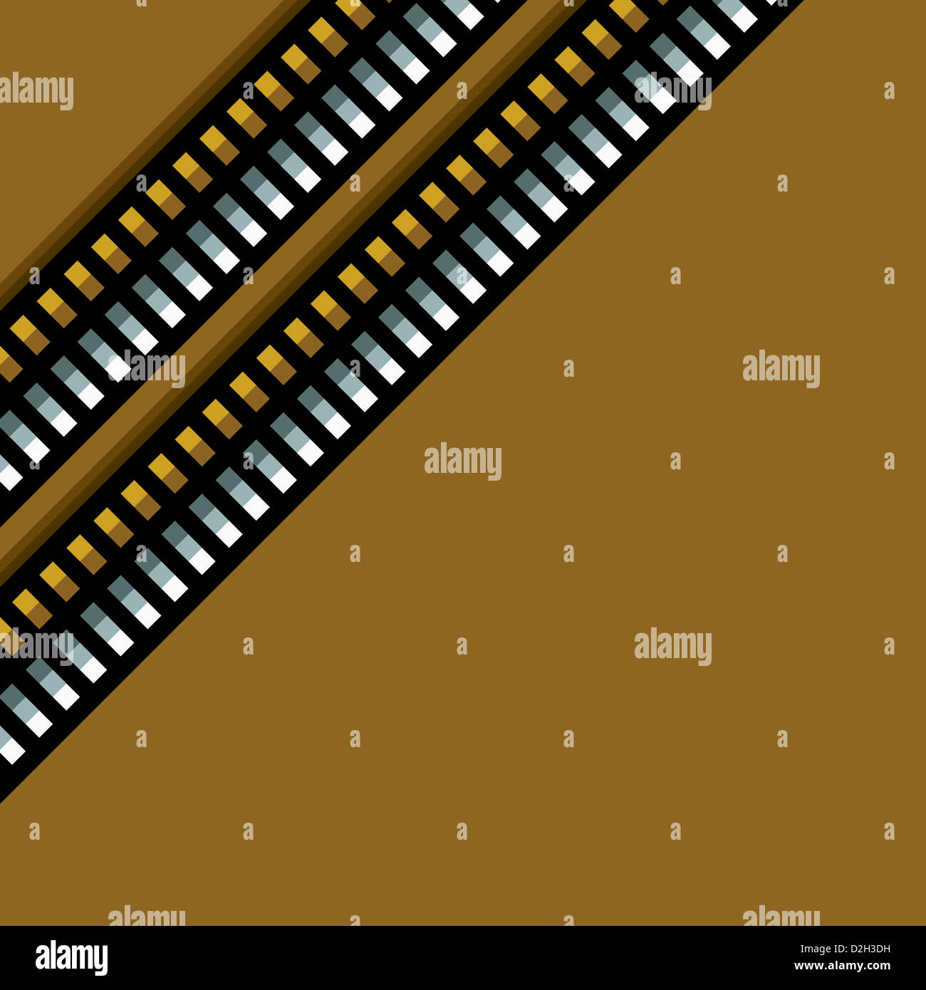 stylized steel techno tubes pattern with an orange backlight on an orange background Stock Photo ...