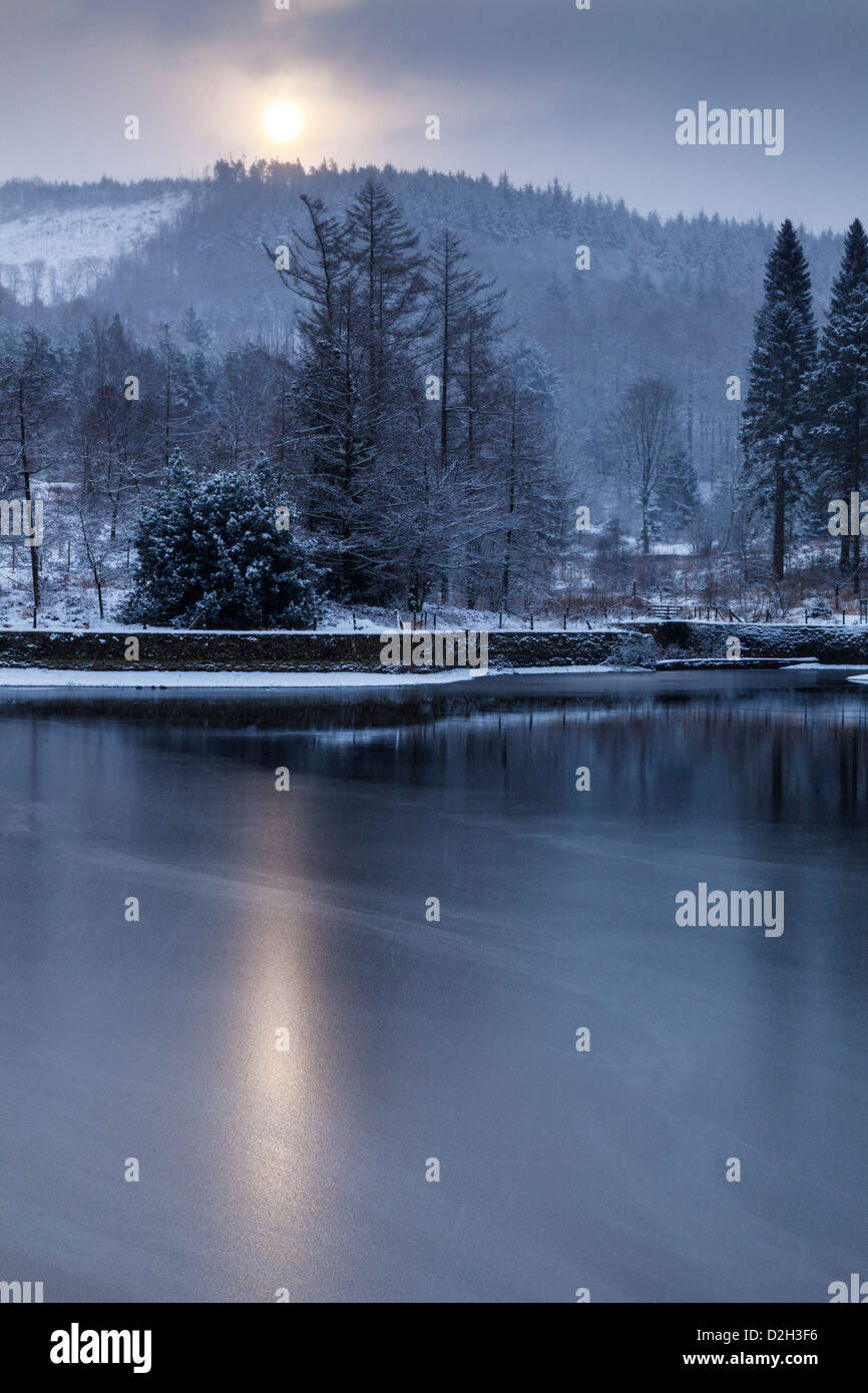 Watery Sun Breaks Through Clouds as Snow Storm Comes to an End Stock ...