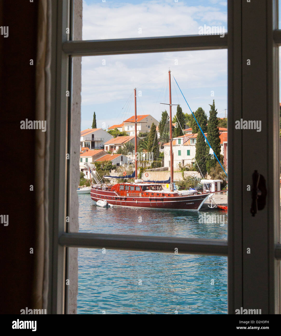 Wooden window looking out to the sea hi-res stock photography and ...