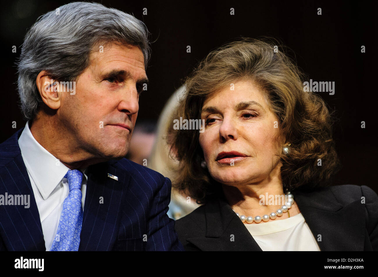 Washington DC, USA. 24th January 2013. Senator JOHN KERRY (D-MA) and ...