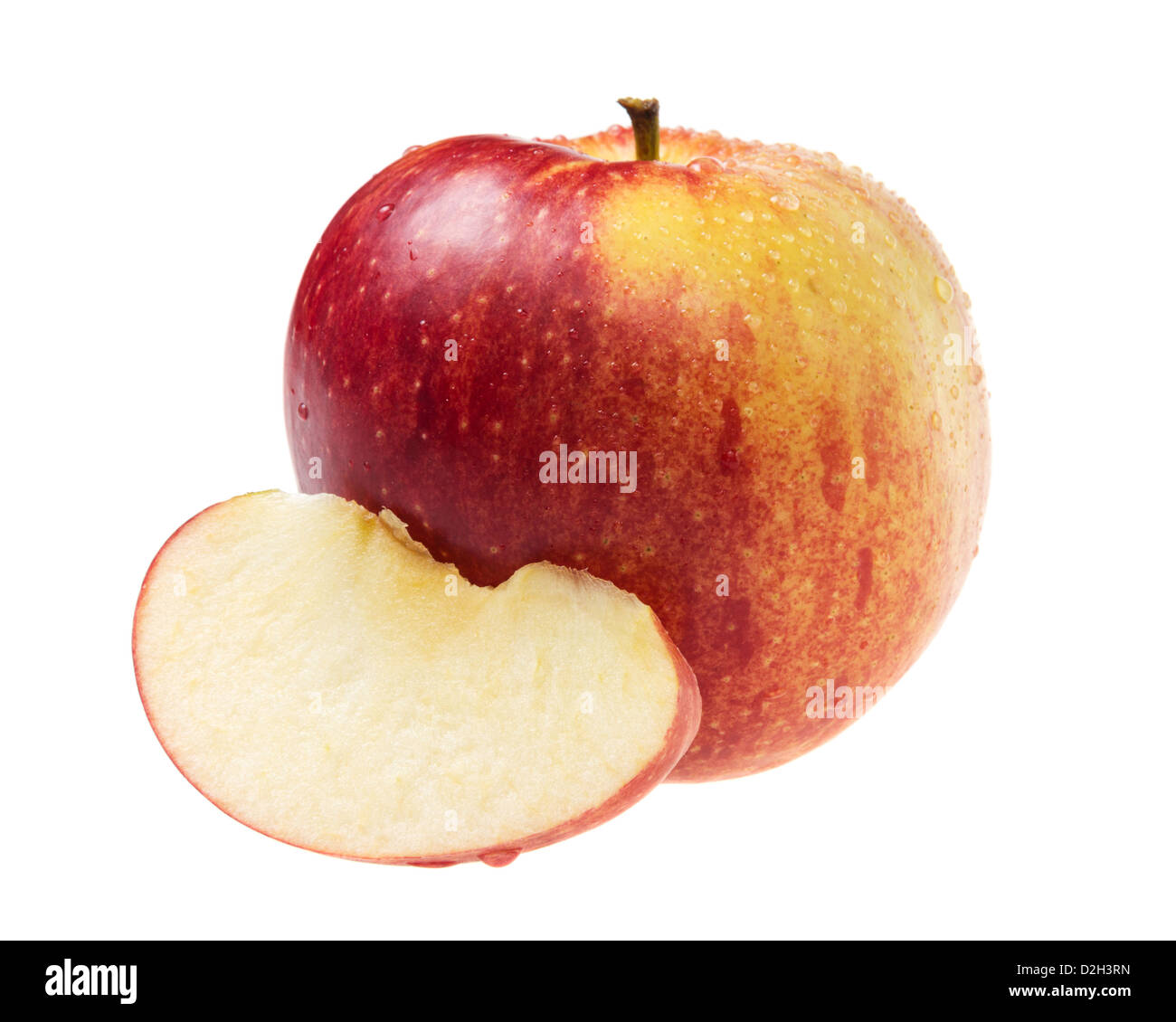 apple with slice, isolated on white background Stock Photo - Alamy