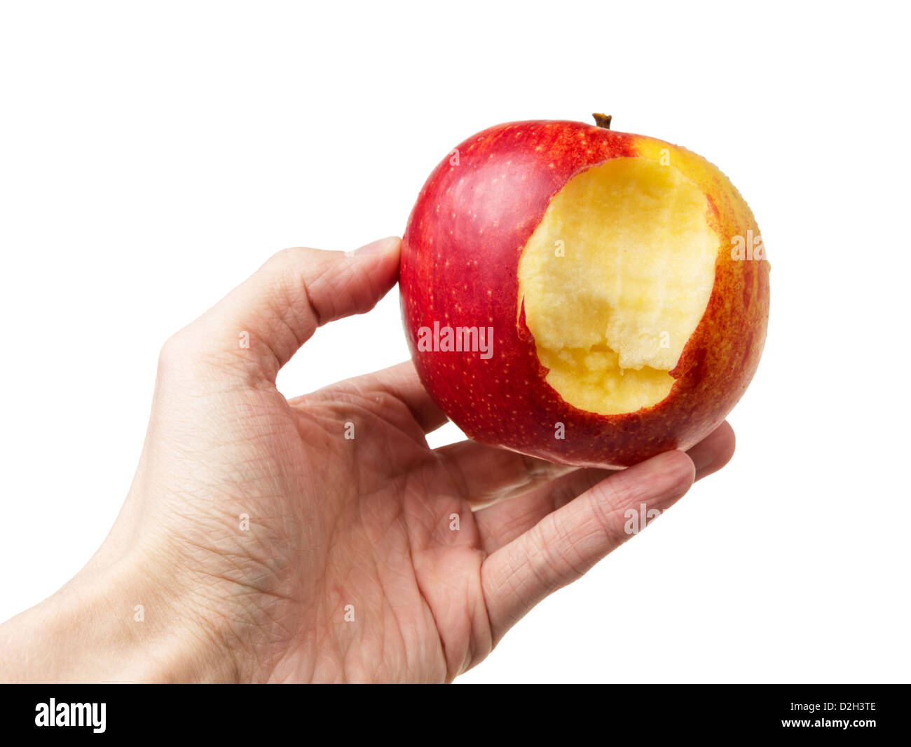 Bitten apple red in hi-res stock photography and images - Alamy