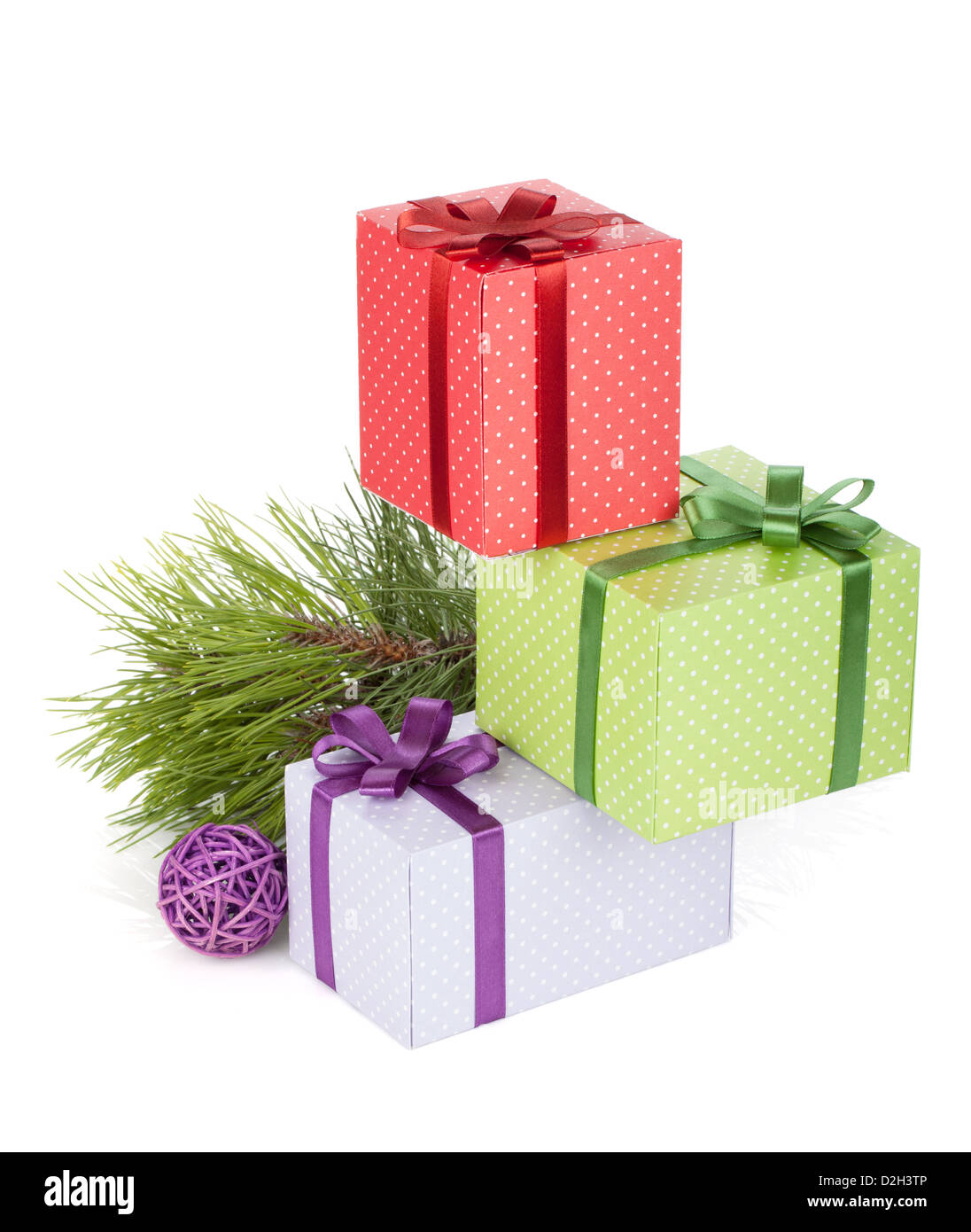 Shiny Christmas Tree Gift Boxes High Resolution Stock Photography and ...