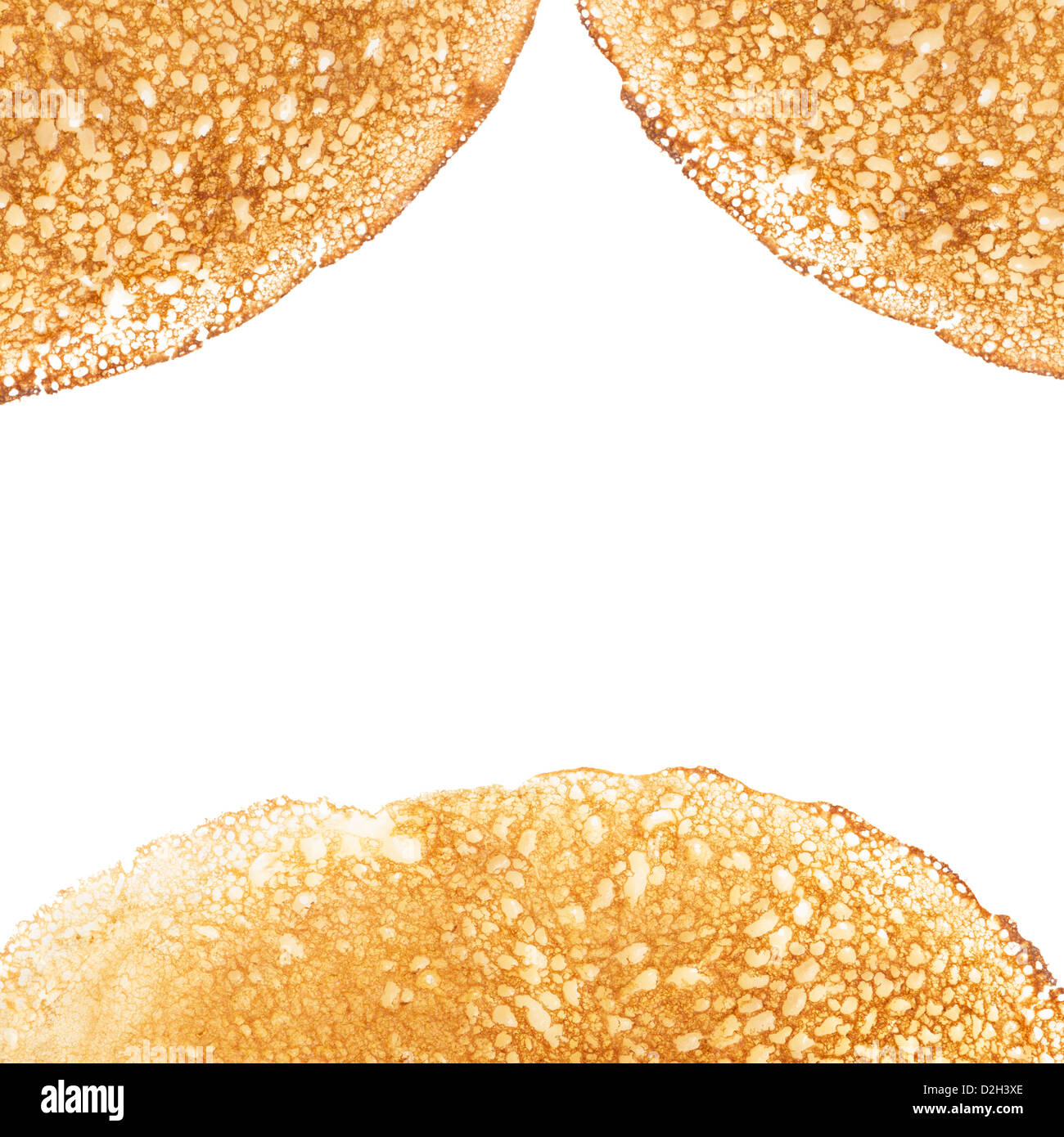 frame from traditional russian pancake, isolated on white background ...