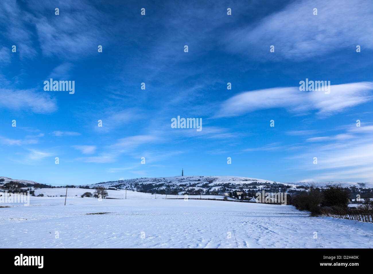 Winter Scene Looking towards Sutton Common in Cheshire Stock Photo - Alamy