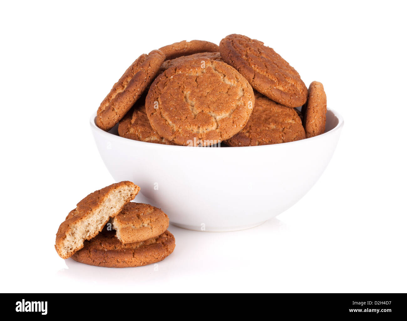 Bowl of cookies. Isolated on white background Stock Photo - Alamy