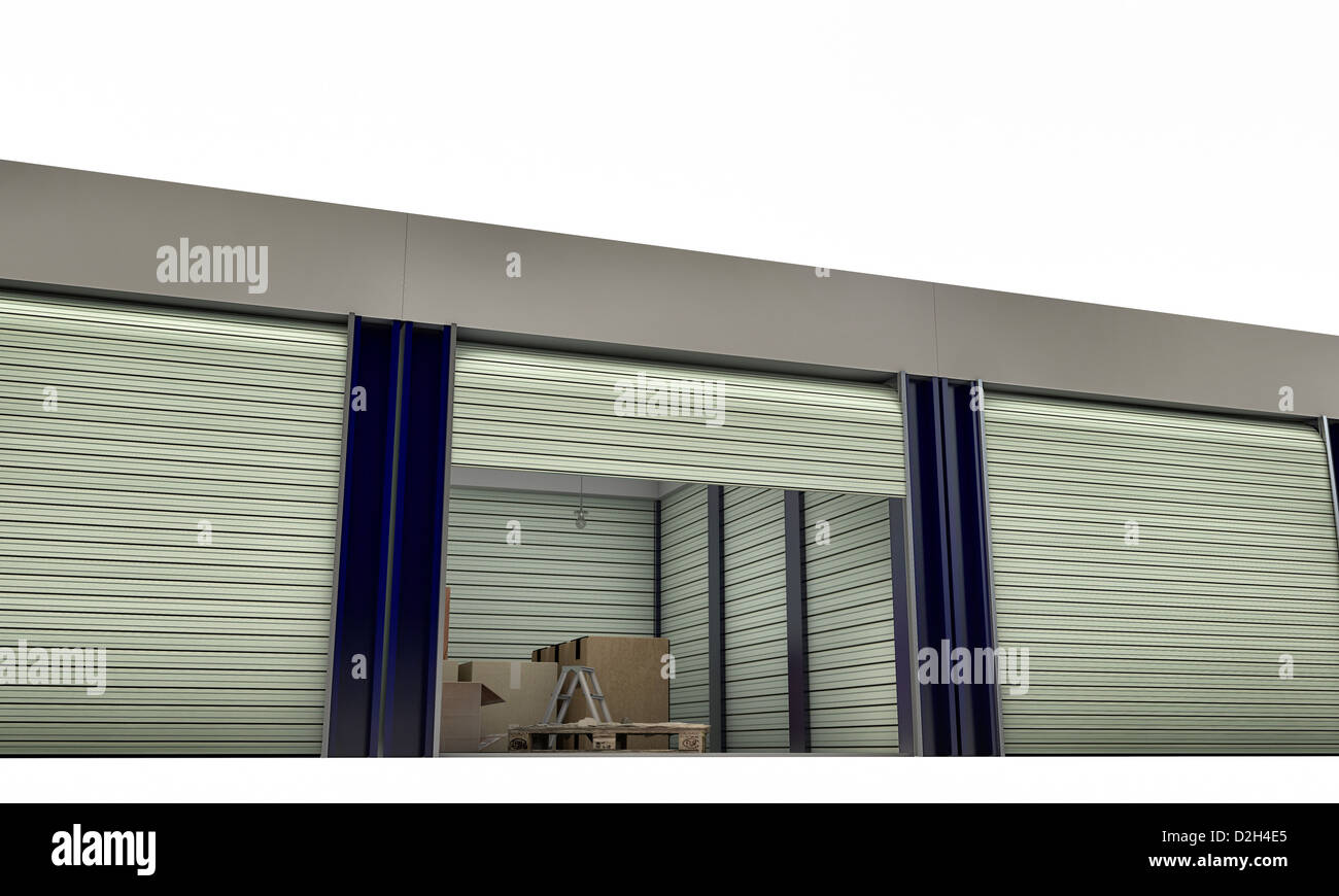 storage units isolated on white background Stock Photo - Alamy