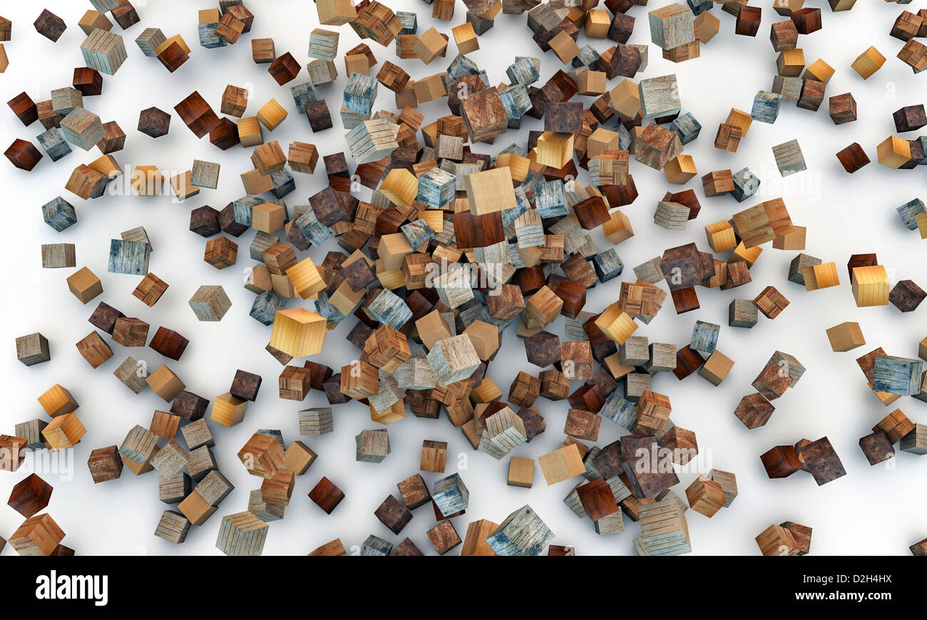 wooden cubes isolated on white background Stock Photo - Alamy