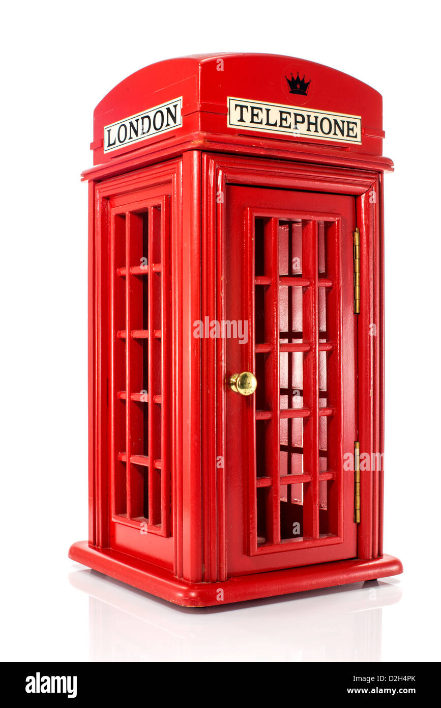 model of red english london telephone Stock Photo - Alamy