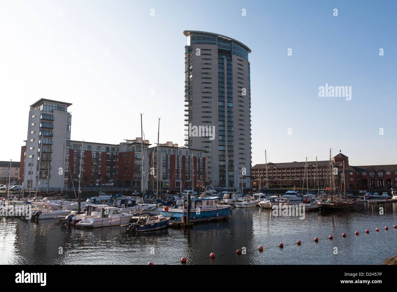 Meridian Tower in Swansea Marina, west glamorgan, Wales Stock Photo - Alamy