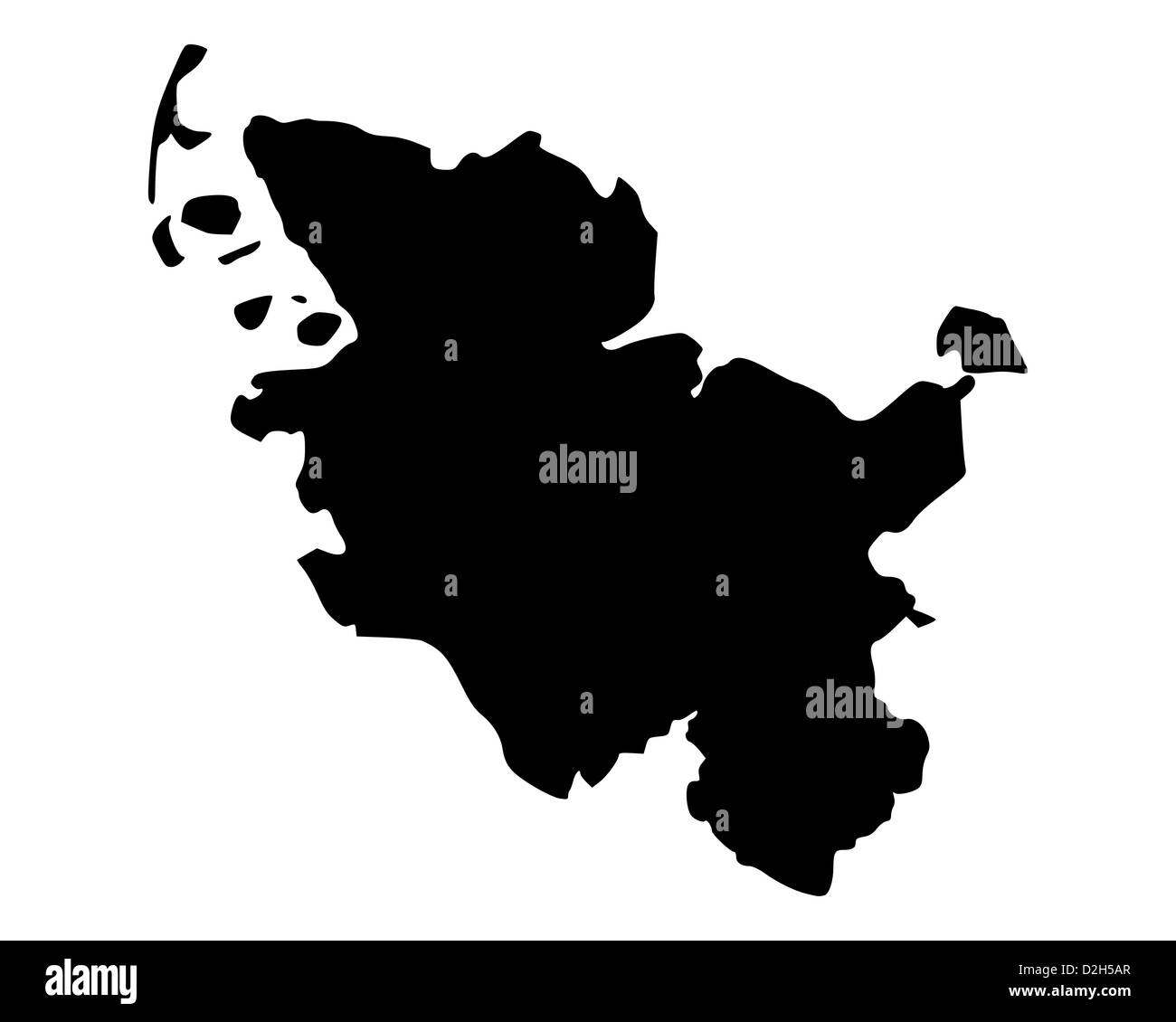 Map of Schleswig-Holstein Stock Photo - Alamy