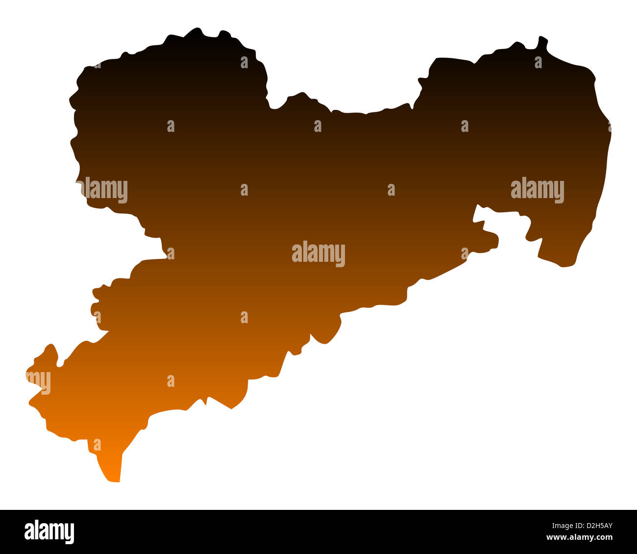 Map of Saxony Stock Photo - Alamy