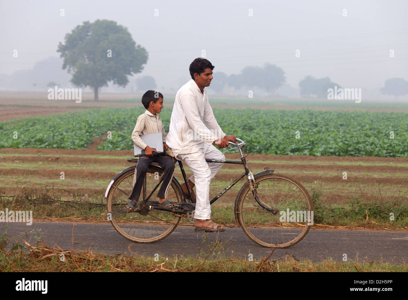 Indian boy cycling hi-res stock photography and images - Alamy