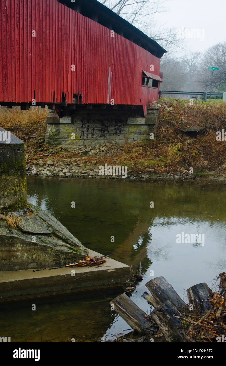 Built in 1880, the Dunbar Bridge, just outside of Greencastle, Indiana ...