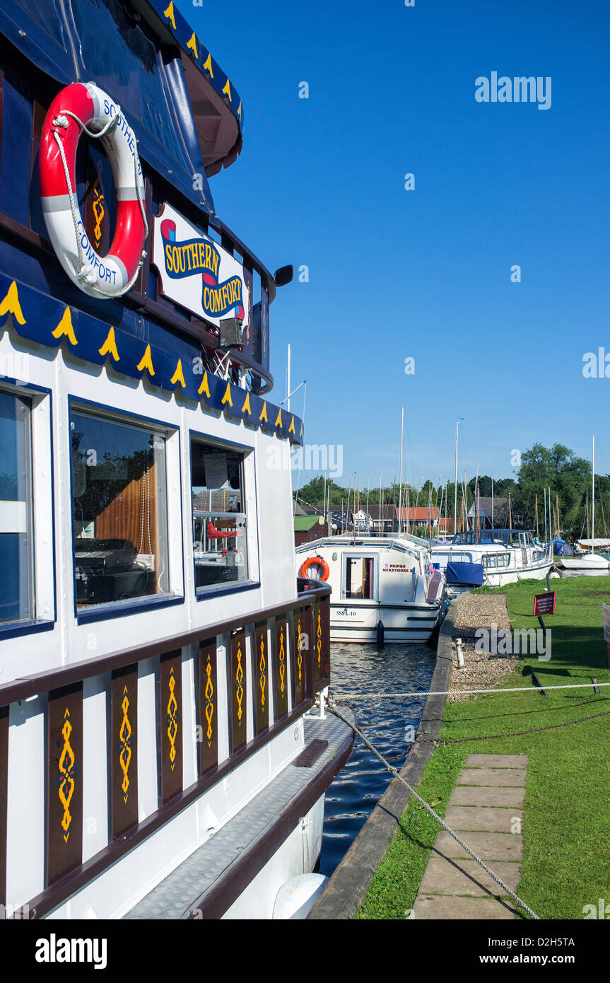 The Southern Comfort Mississippi Paddle Boat Moored at Horning on the ...