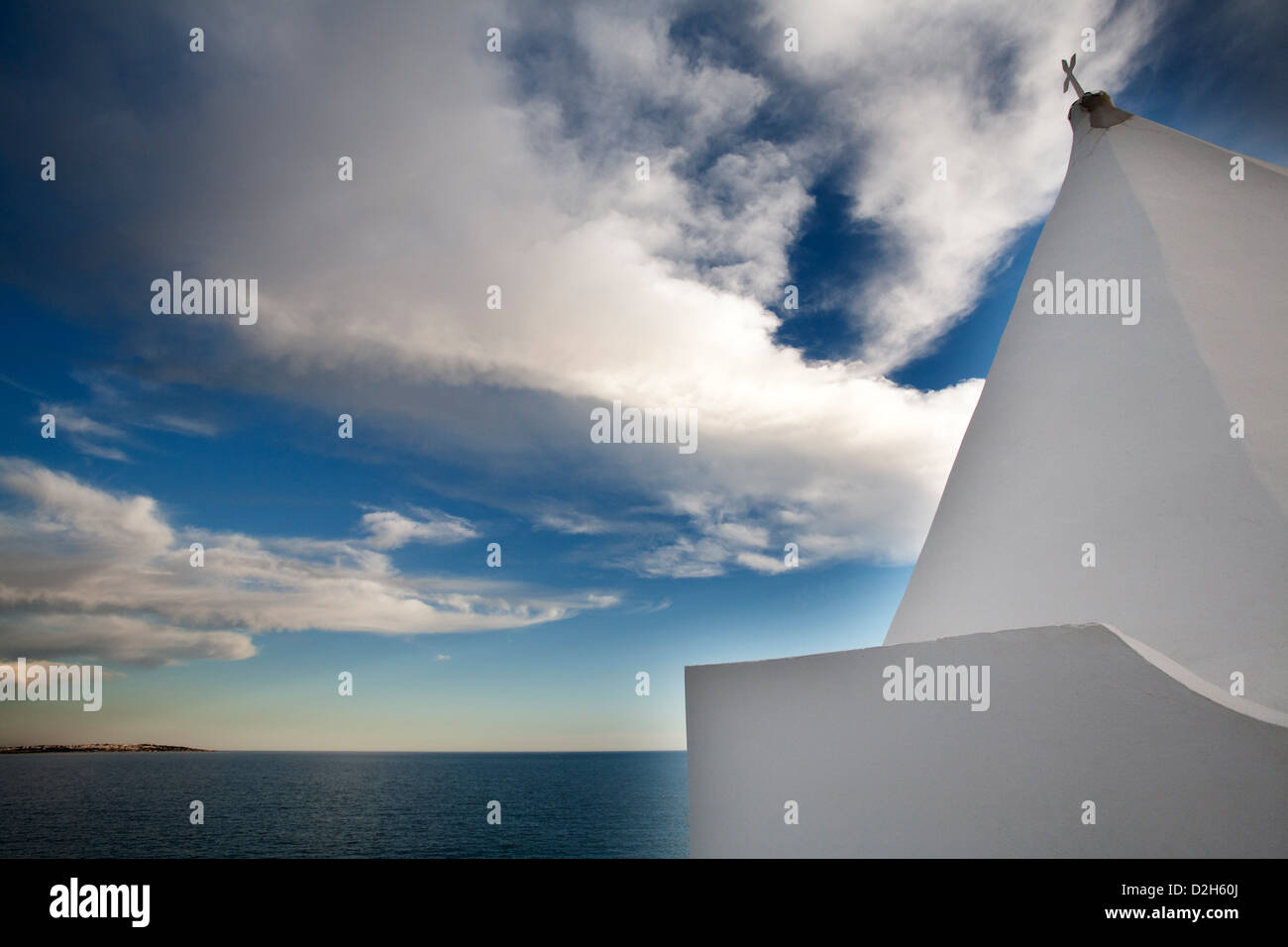 Porches, Lagoa, Portugal, the tower of the chapel of Nossa Senhora da ...