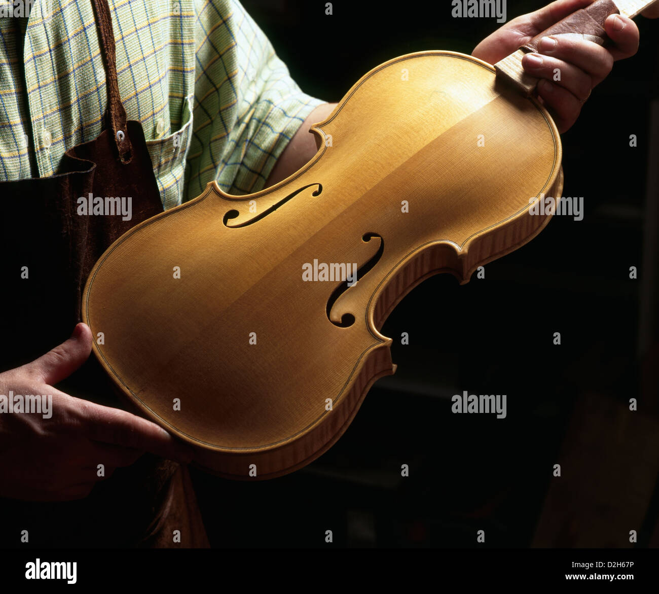 Violin maker and violin Stock Photo - Alamy