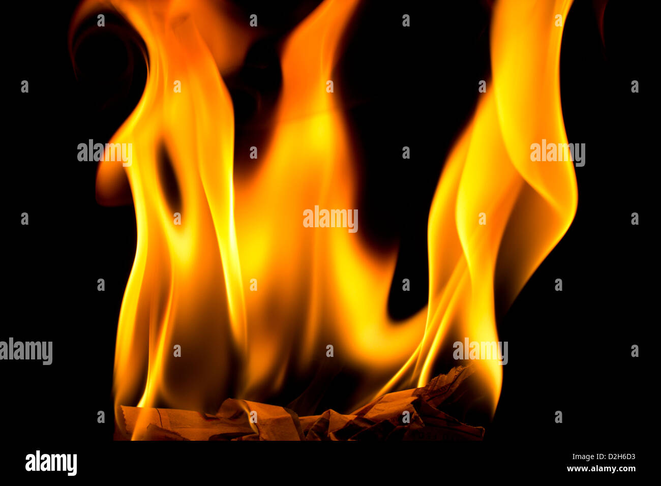 Fire over black Background Stock Photo - Alamy