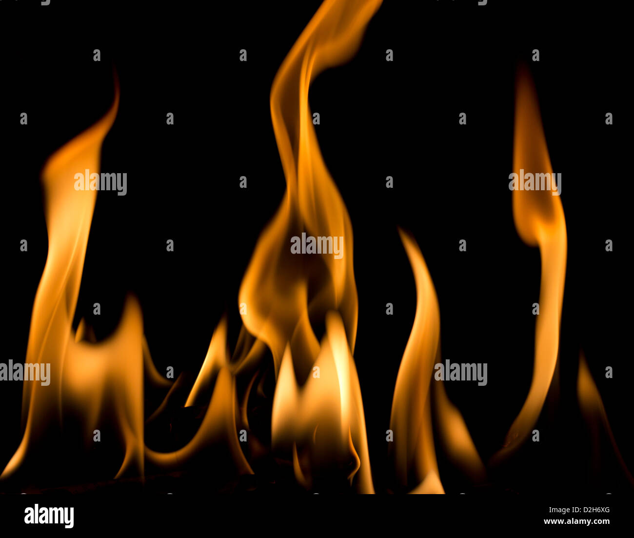 Fire over black Background Stock Photo - Alamy