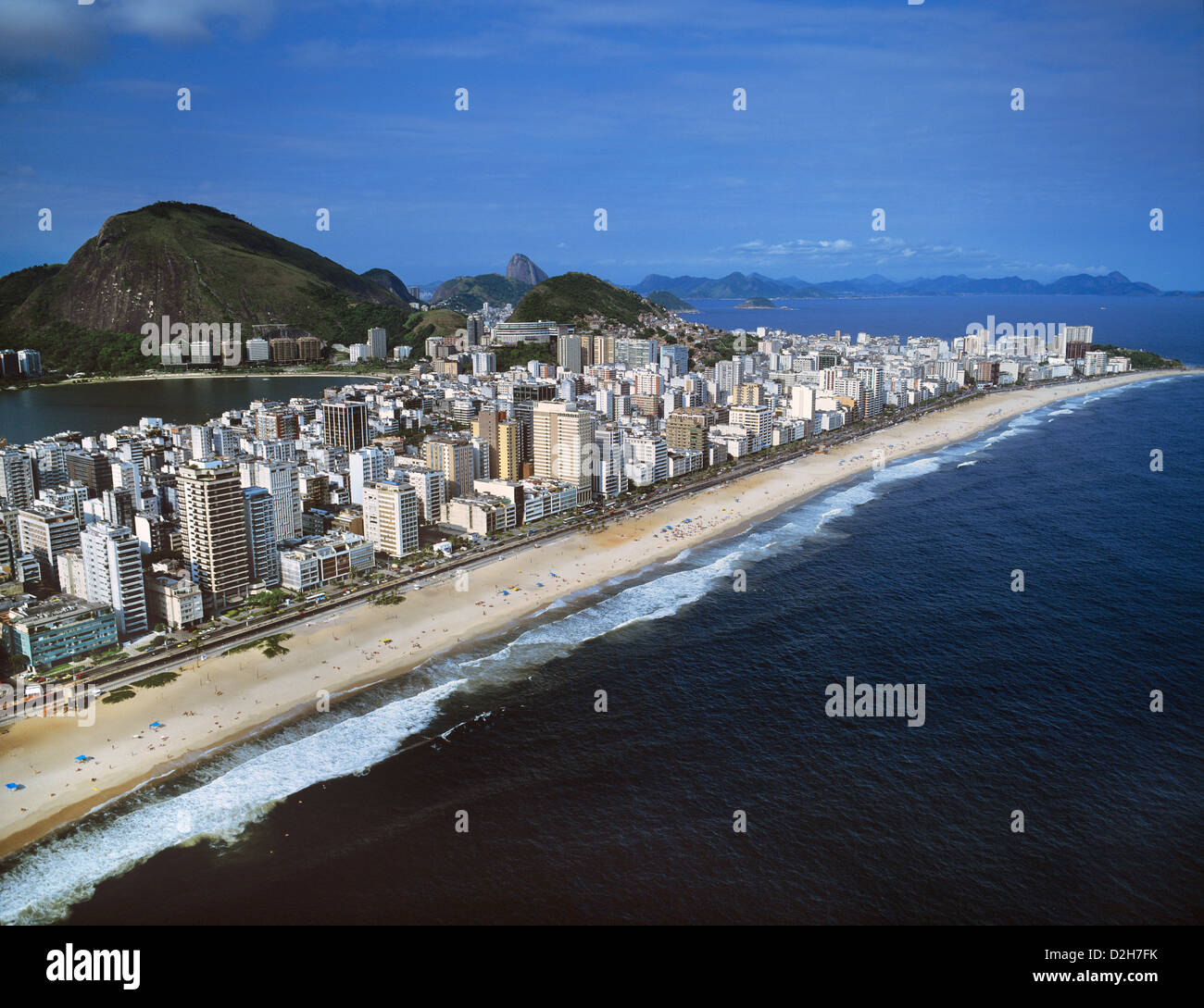 Brazil, Rio de Janeiro, aerial view of Leblon and Ipanema Beach Stock Photo - Alamy