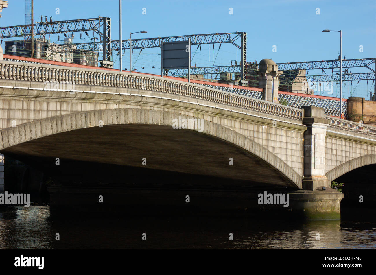 George the Fifth Bridge over the River Clyde in Glasgow, Scotland Stock ...