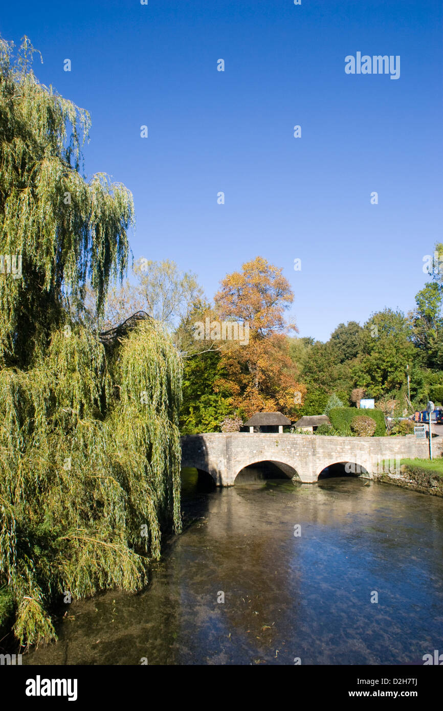 River Coln Bibury Gloucestershire England UK Stock Photo - Alamy