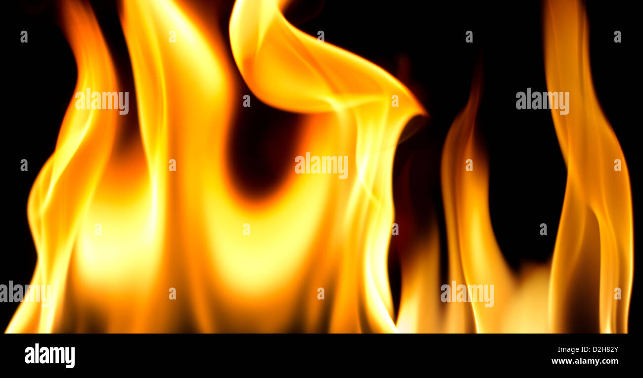Fire over black Background Stock Photo - Alamy