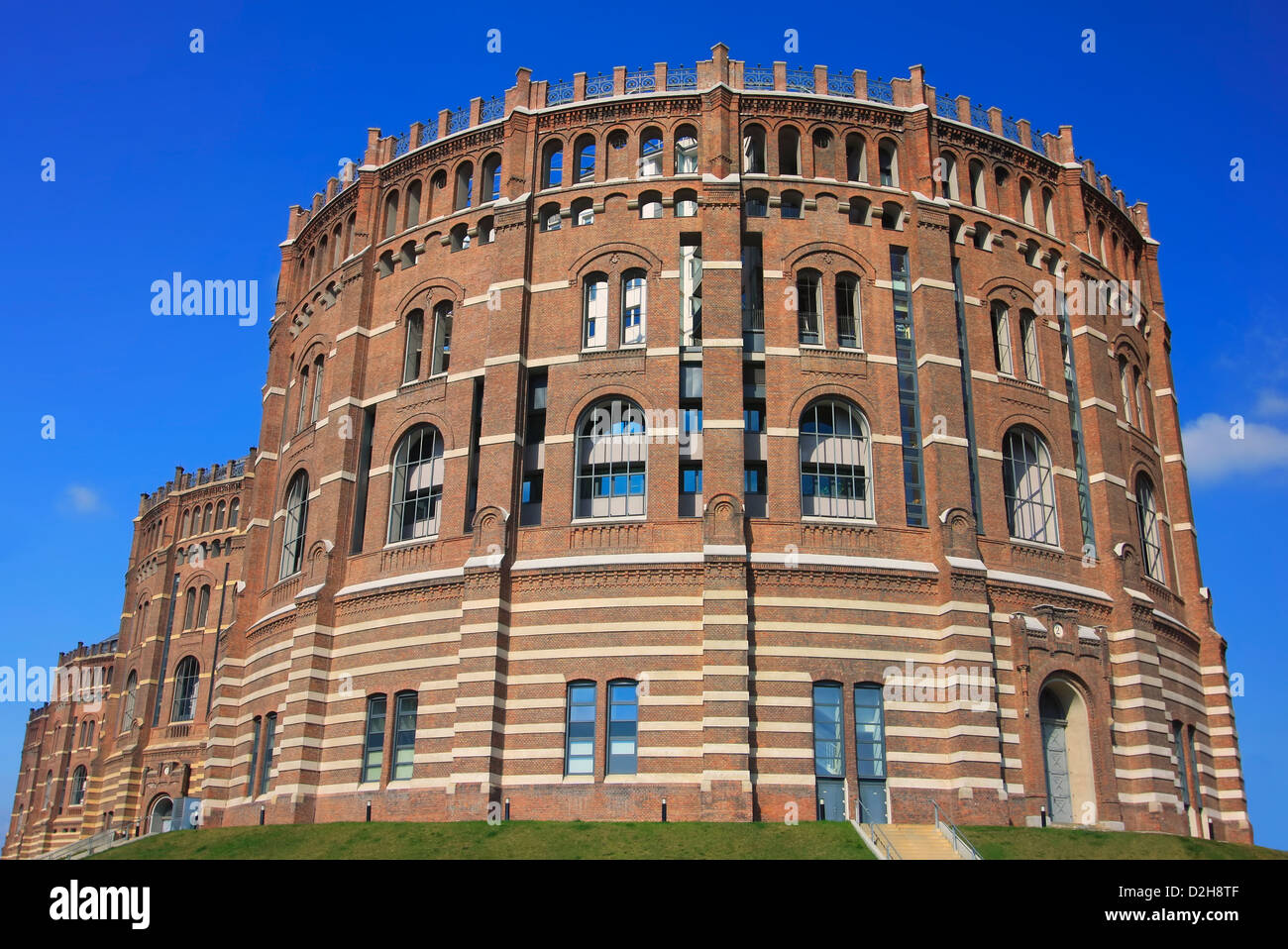 These round shaped buildings built in 1899 were used as to store gas ...