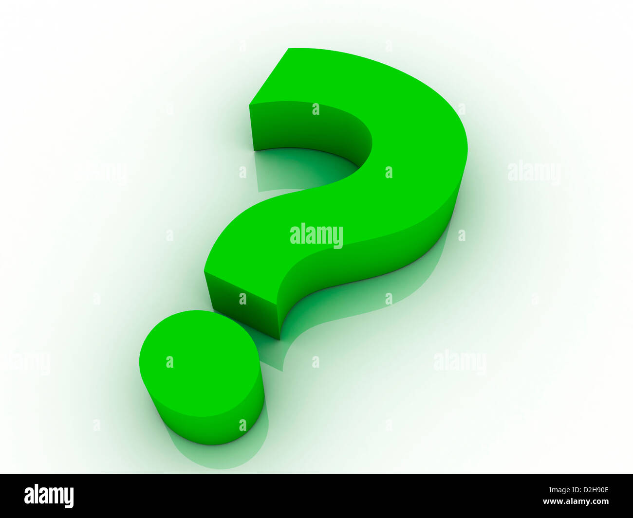 green 3d question mark Stock Photo - Alamy