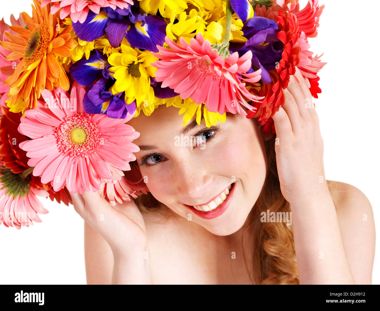Woman with flower Stock Photo - Alamy