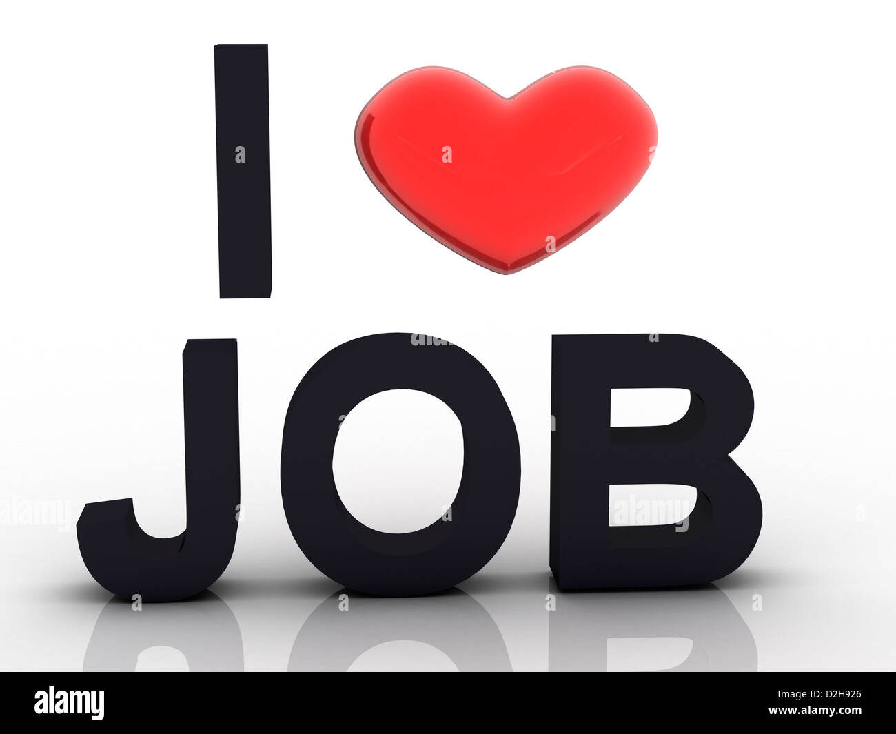 3D I Love Job Stock Photo - Alamy