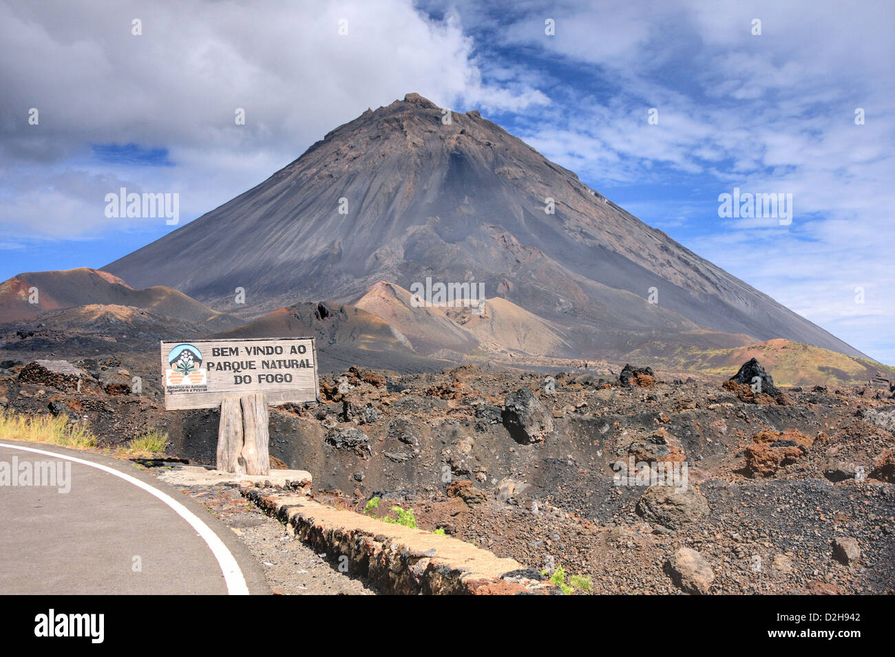 Parque Natural Do Fogo Showing Pico Do Fogo Volcano In Cha Das Parque Natural Do Fogo Showing Pico Do Fogo Volcano In Cha Das
