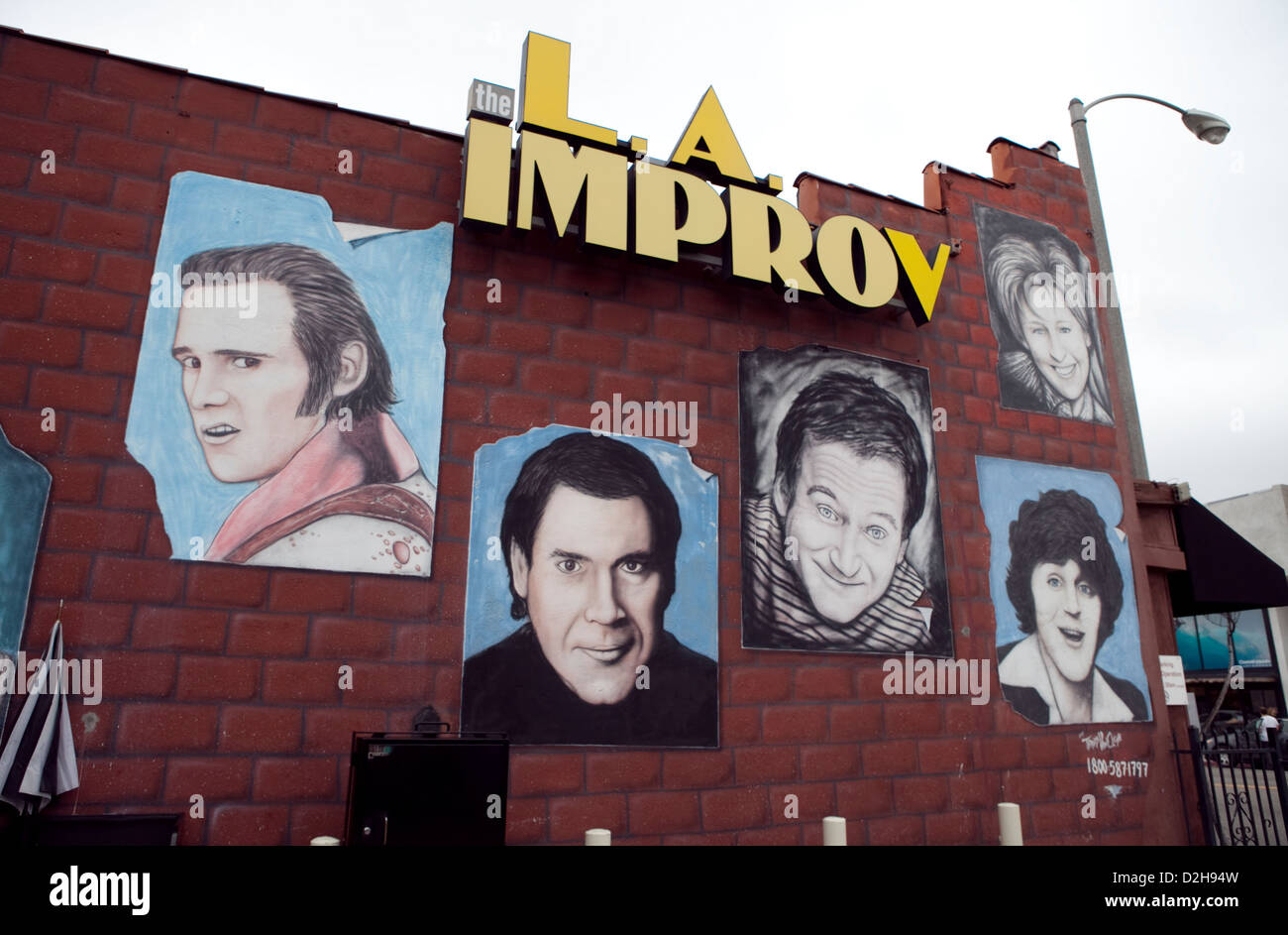 THE WALL OUTSIDE THE L.A. HOLLYWOOD IMPROV COMEDY CLUB 8162 Melrose ...