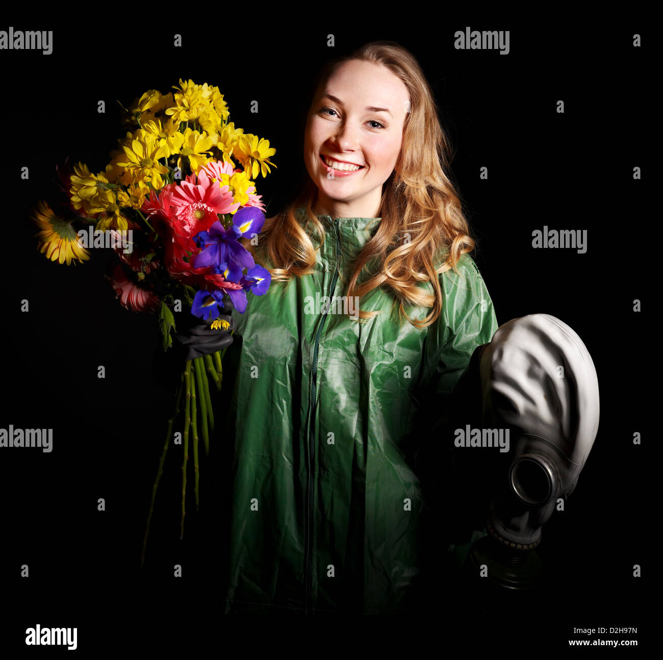 Respirator gas mask concept flower hi-res stock photography and images ...