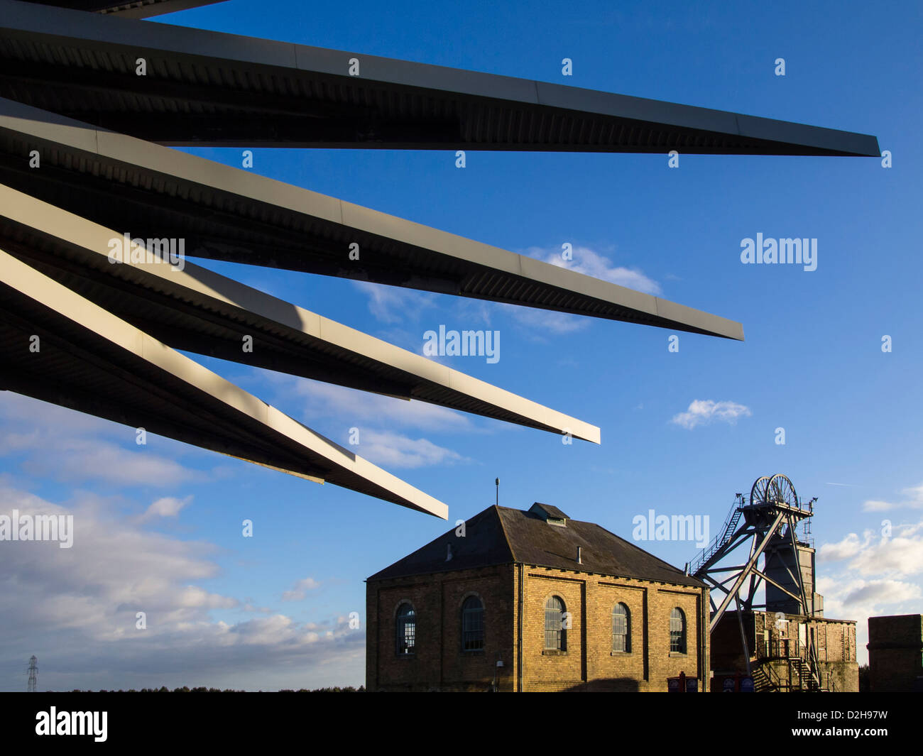 England, Northumberland, Woodhorn Colliery Mining Museum. Pit Head ...