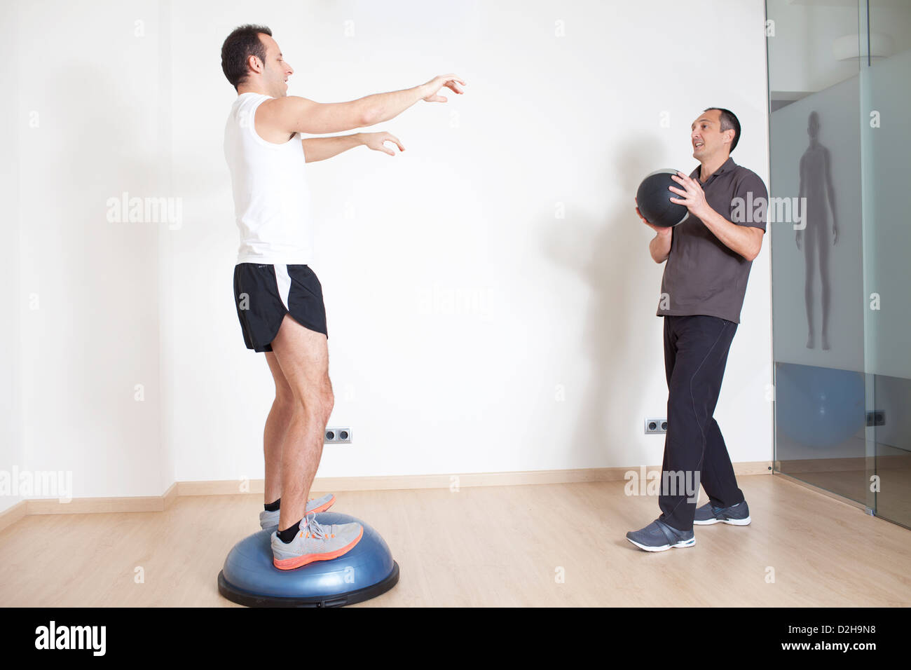 Core stability as part of physiotherapy Stock Photo - Alamy