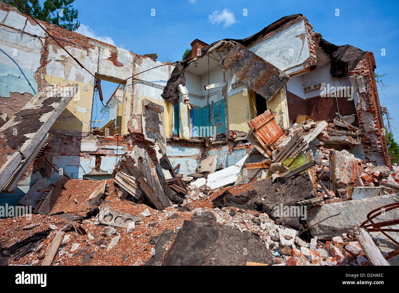 Destroyed building, can be used as demolition, earthquake, bomb ...