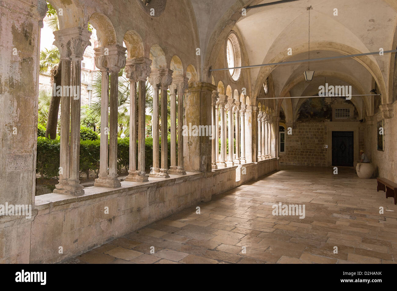 Elk192-3477 Croatia, Dubrovnik, Franciscan Monastery, 14th c, cloister ...