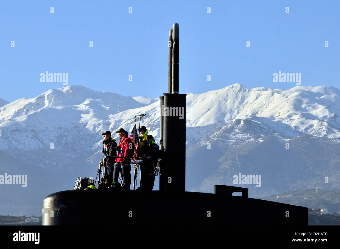 Souda Bay, Greece. 23rd January 2013. US Navy Los Angeles-class attack ...