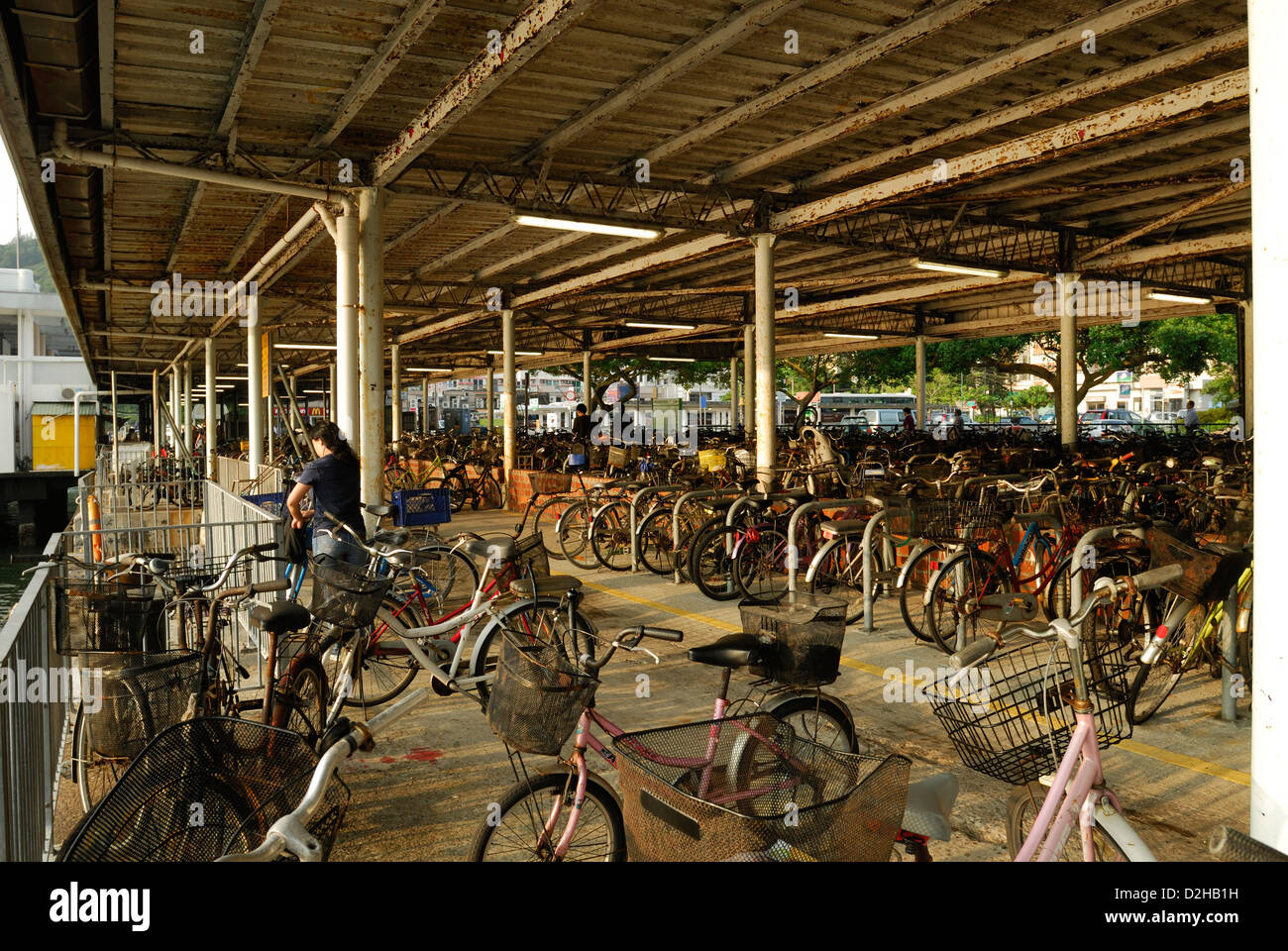 Mui wo bicycle undercover parking located nest to the ferry terminal ...