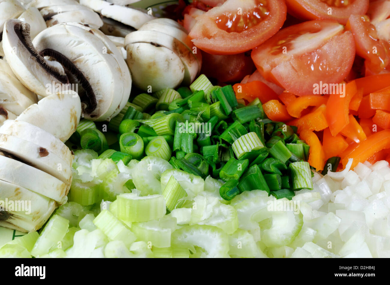 Freshly prepared vegetables ready for cooking Stock Photo - Alamy