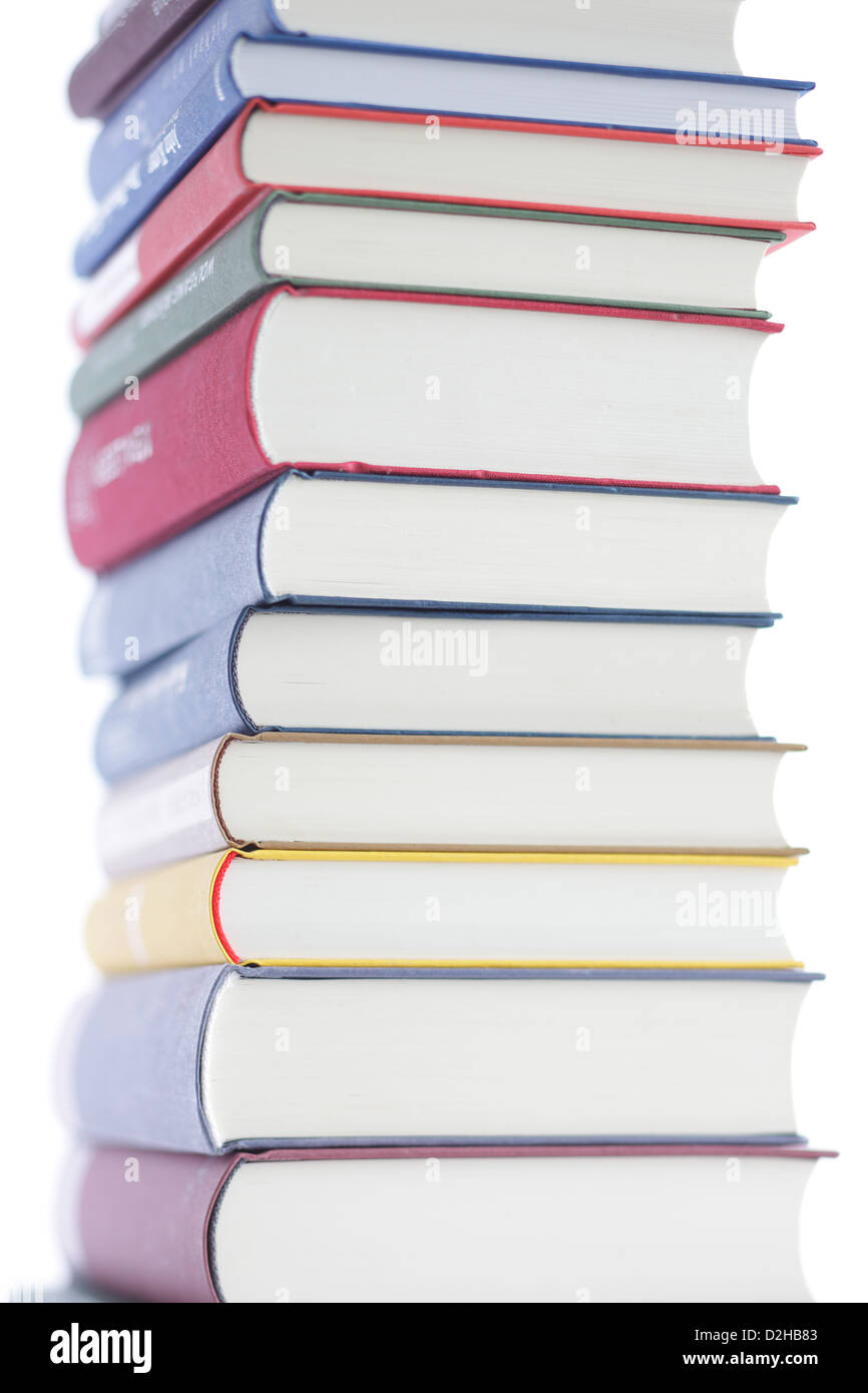 Berlin, Germany, with a stack of various books Stock Photo - Alamy