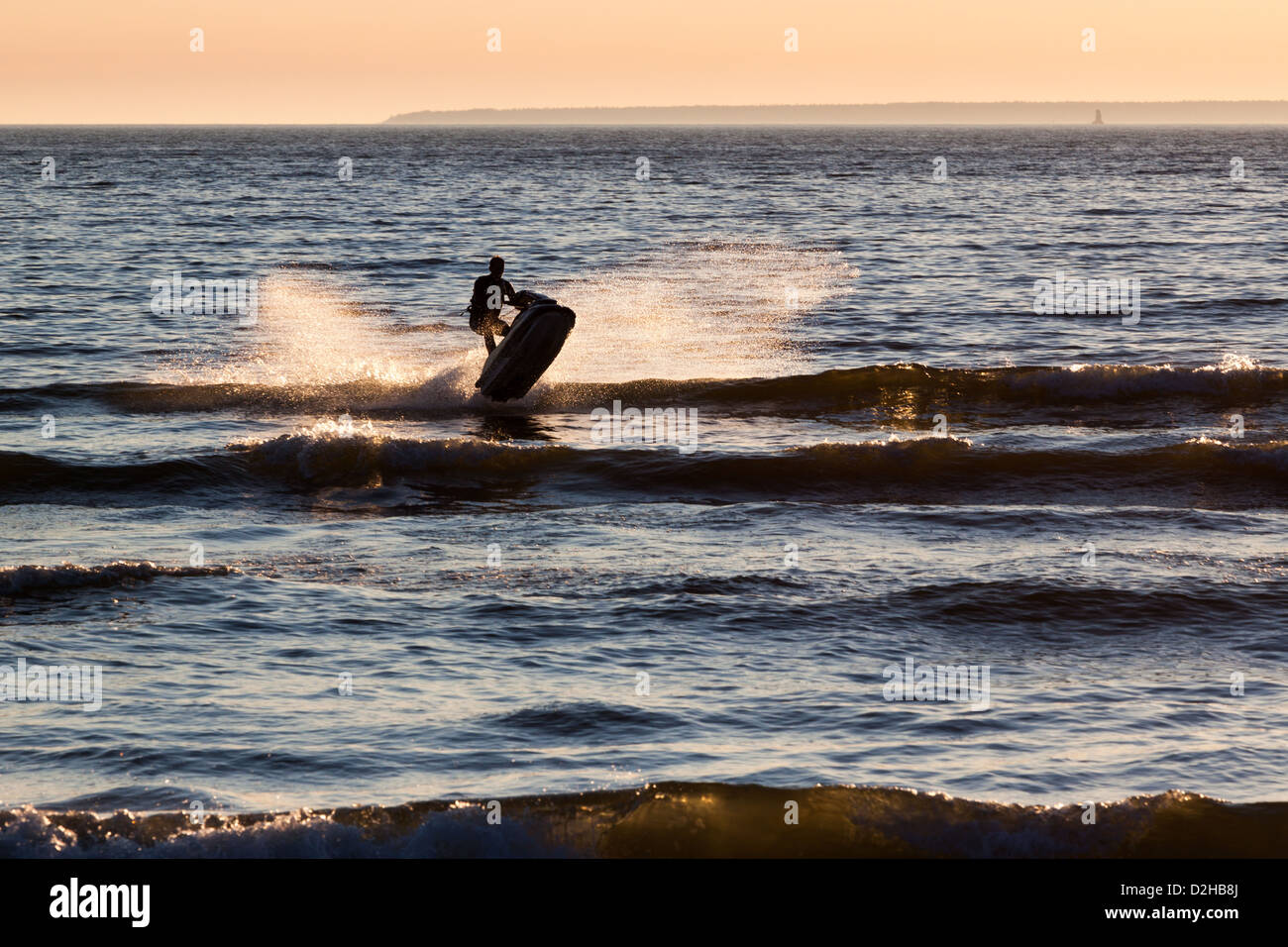 Jet ski in sunset hi-res stock photography and images - Alamy